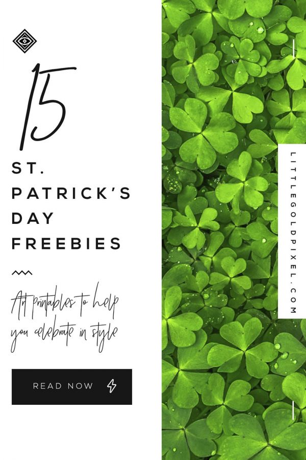 St. Patrick's Day Free Printables • 15 Awesome Freebies • Little Gold Pixel