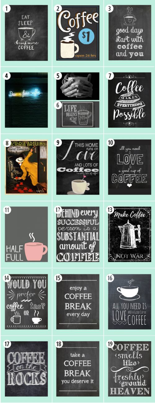 Coffee Free Printables: 180+ Ultimate Guide • Little Gold Pixel