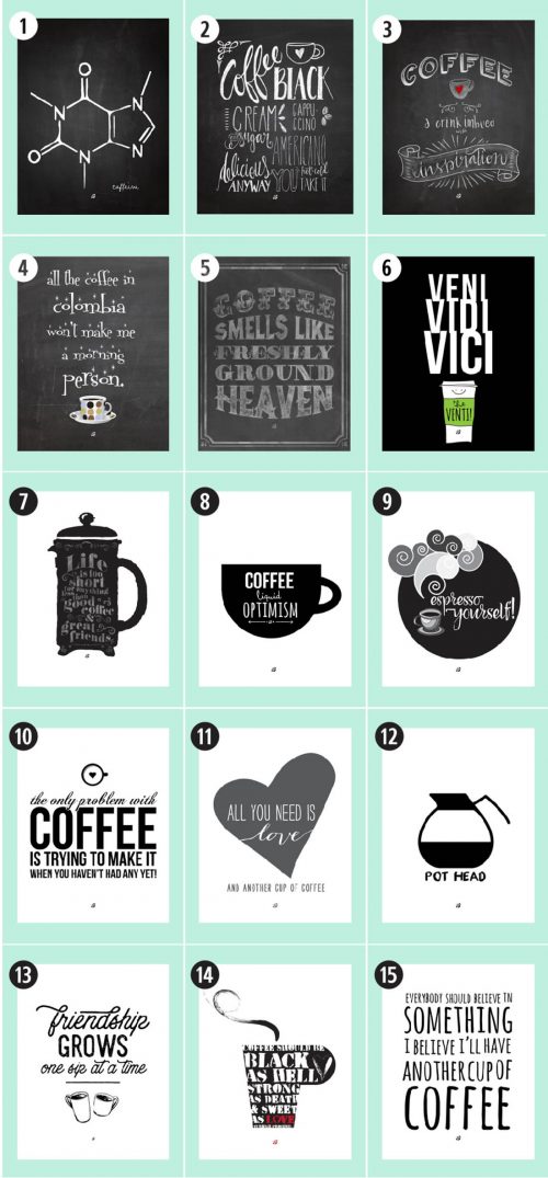 Coffee Free Printables: 180+ Ultimate Guide • Little Gold Pixel
