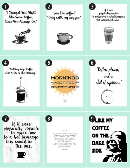 Coffee Free Printables: 180+ Ultimate Guide • Little Gold Pixel