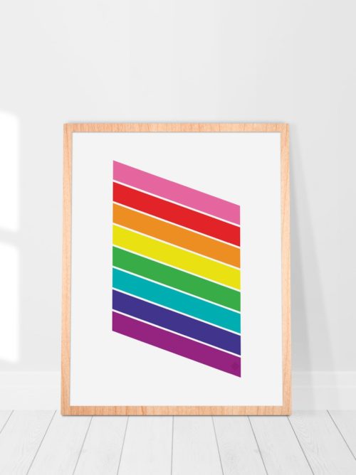 Pride Rainbow Flag Free Printable • LGBTQ Flag • Little Gold Pixel