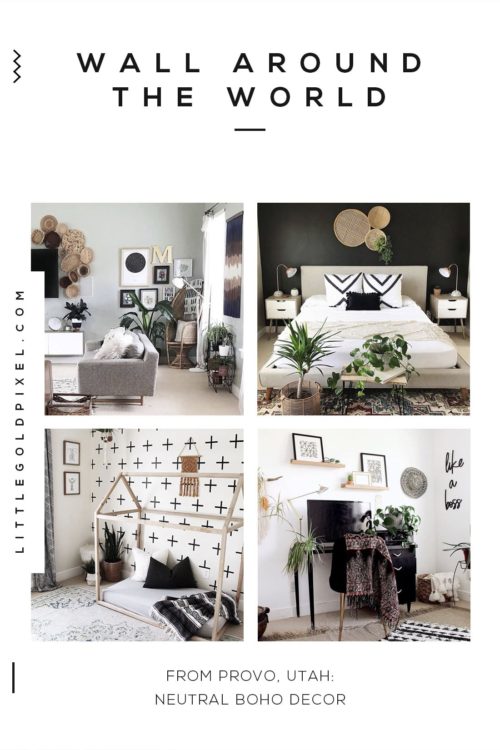 Neutral Boho Gallery Walls • Home Tour • Little Gold Pixel